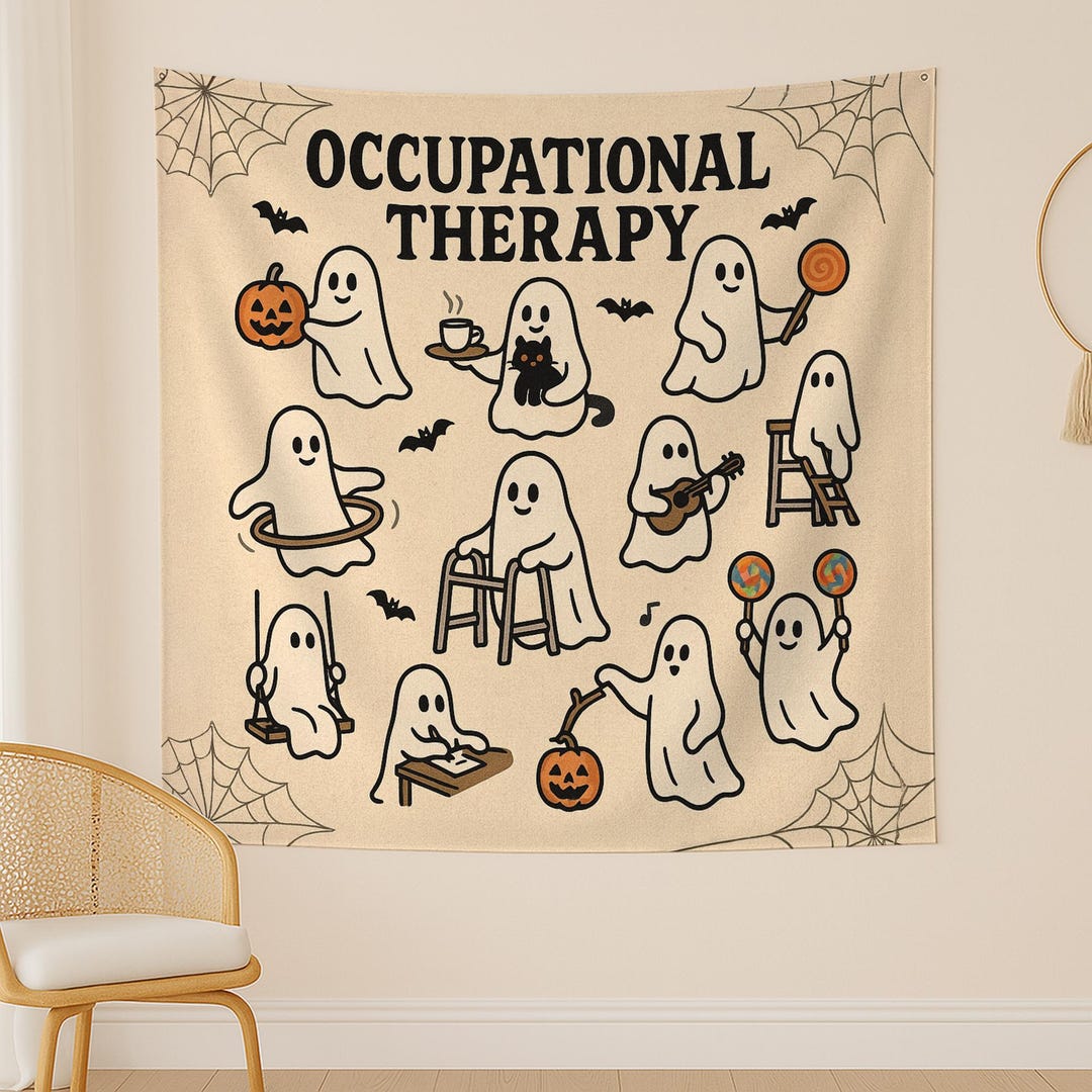 Halloween Occupational Therapy Tapestry: Spooky Ghost OT Decor - Etsy