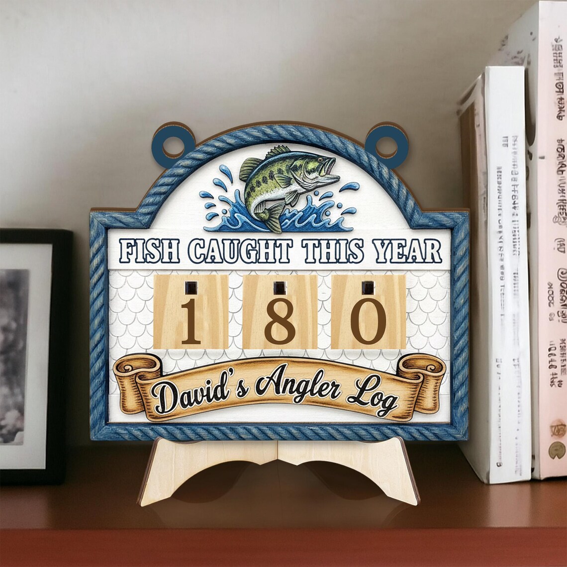 Fishing Tracker Sign, Fish Caught Counter Board Angler Log 2025 Trend ...