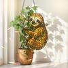 Peeking Sloth Faux Stained-glass WINDOW CLING Glossy, Translucent - Etsy