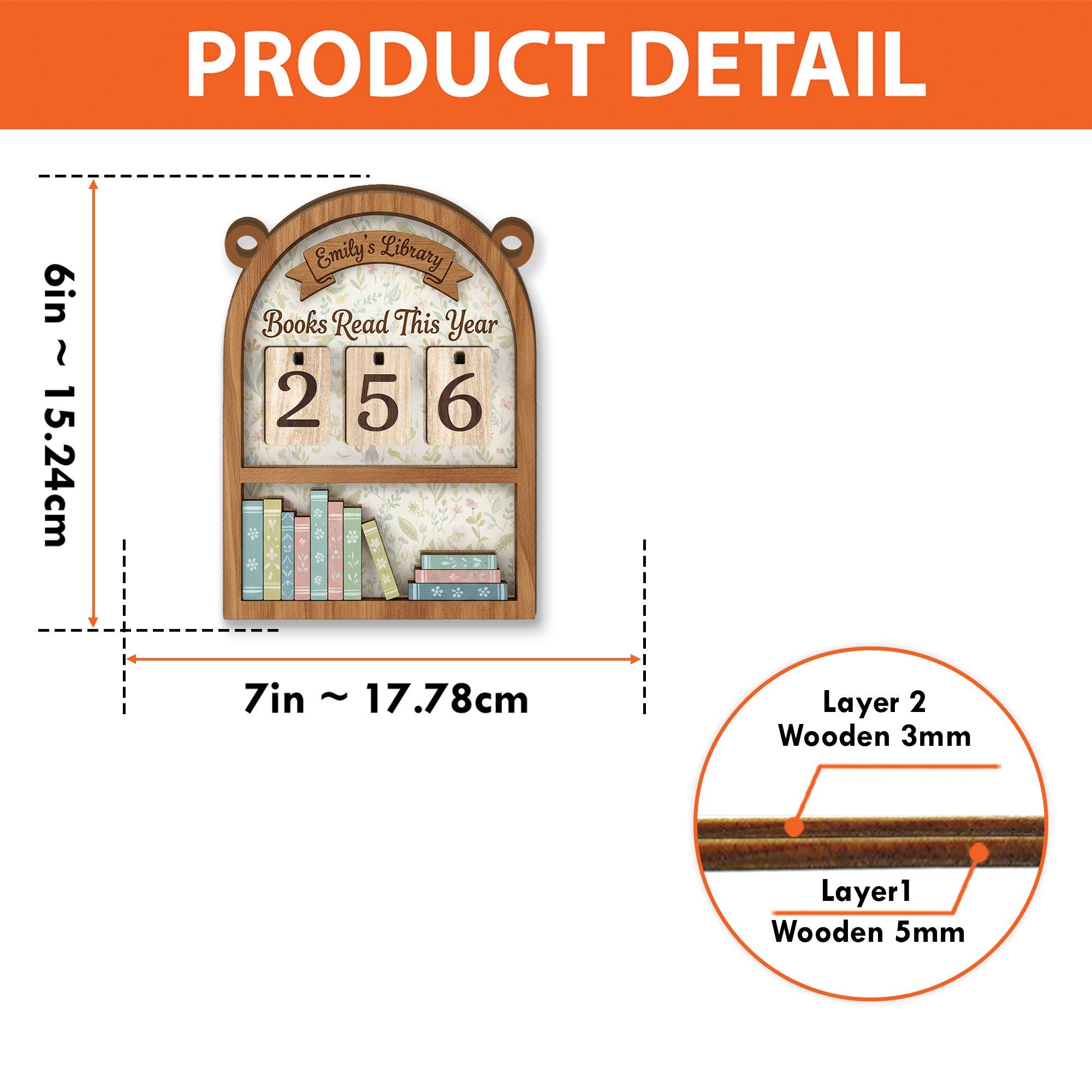 Personalized Wooden Book Tracker: Library Shelf Reading Counter - Etsy