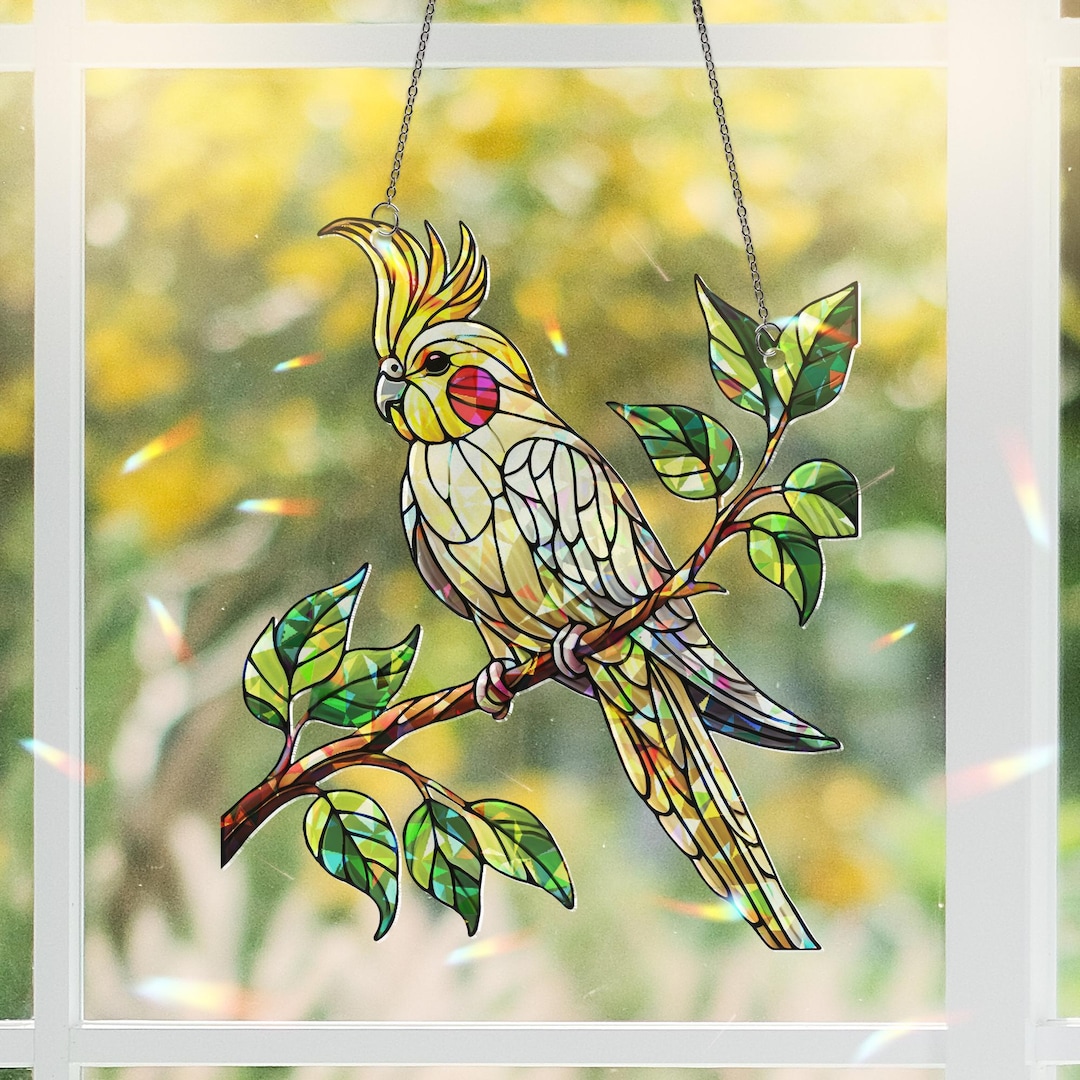 Hologram Cockatiel Acrylic Window Suncatcher: Bird Decor - Etsy