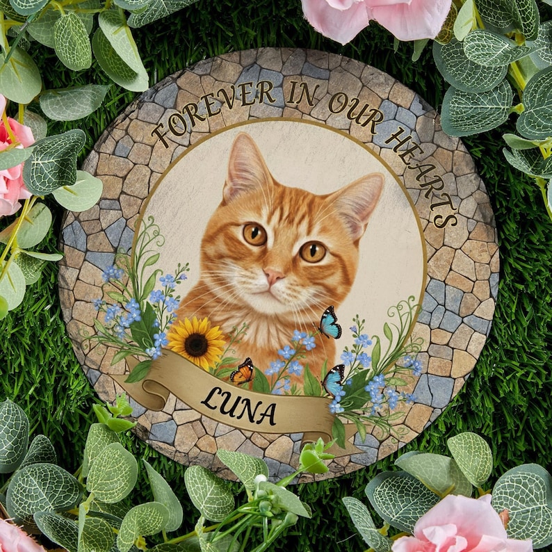 Custom Pet Memorial Garden Stone Personalized Cat Dog Outdoor Decor - Etsy