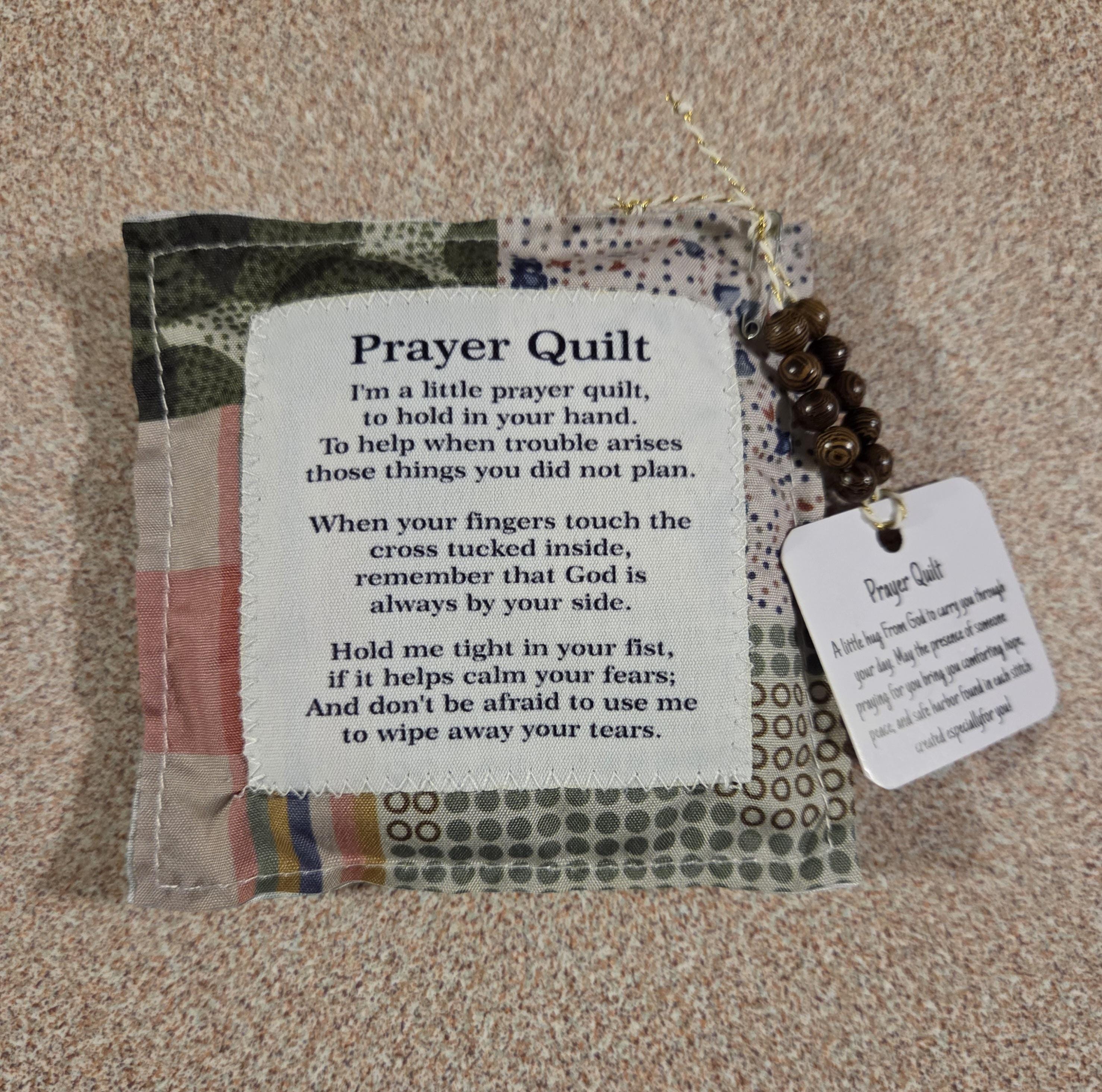 PRAYER QUILT MINI Pocket Quilt Mini Pocket Prayer Quilt With Cross ...