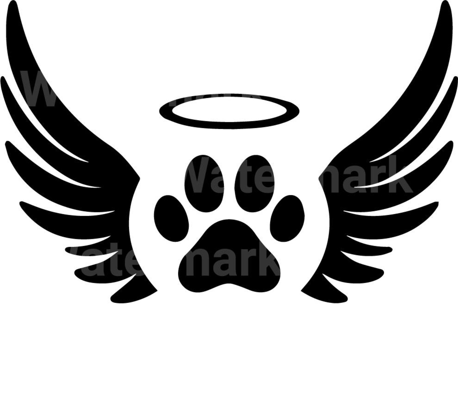 Pet Angel Wings Memorial SVG File - Etsy