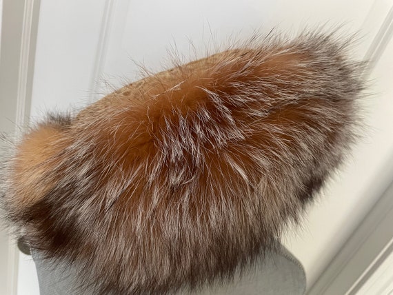 DERO Rocco Fox Fur Leather Russian Hat - Gem