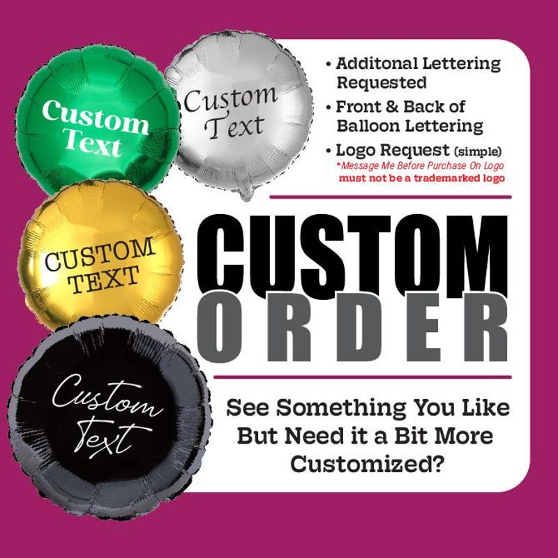 Custom Balloons - Etsy