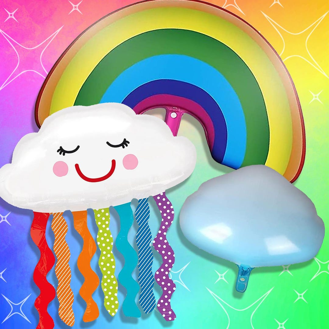 Rainbow Cloud Balloon | Rainbow Balloon | Cloud Balloon | Rainbow ...
