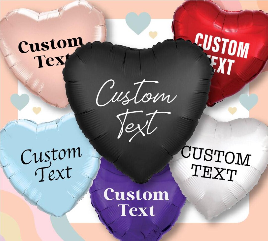 Personalized Heart Balloon, Heart Balloons, Mothers Day, Mylar Balloon ...