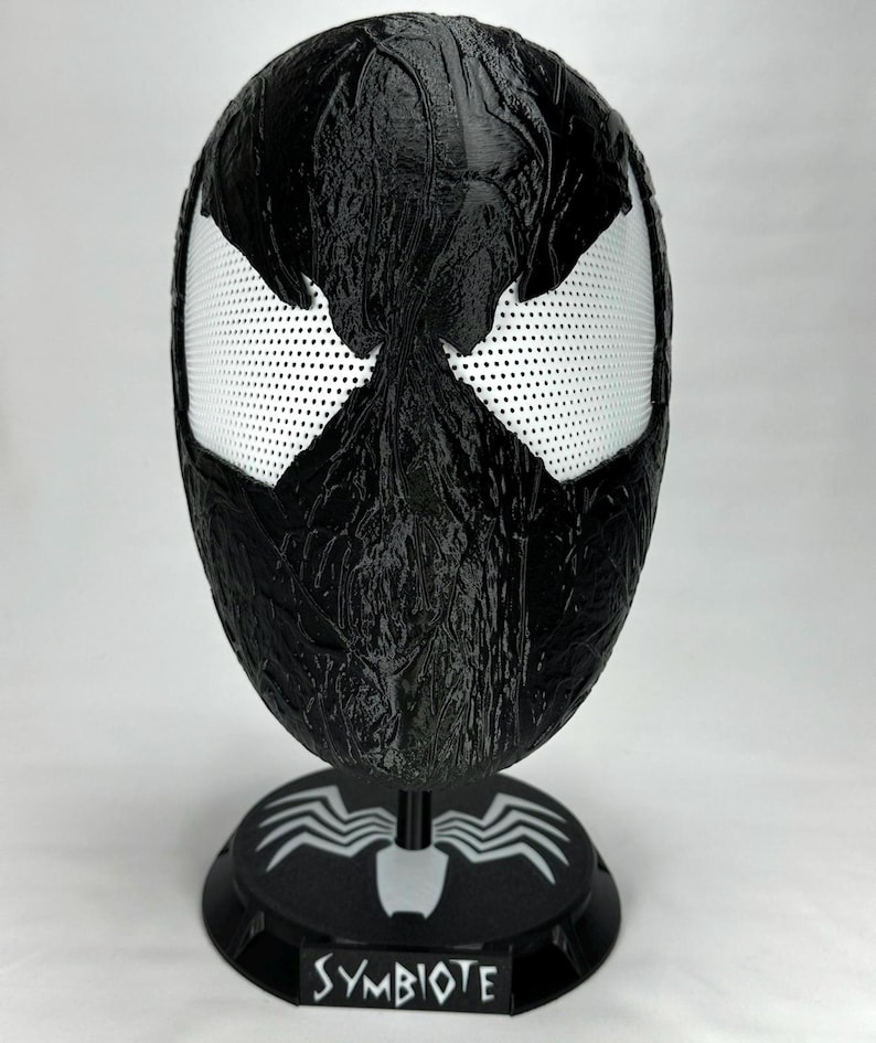 3D Printed Symbiote Spider-man Helmet: Cosplay Mask, Collectible - Etsy