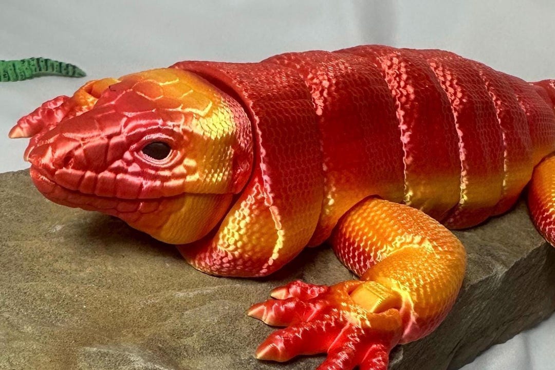 Articulated 3D Printed Tegu Lizard: Customizable Reptile Decor - Etsy