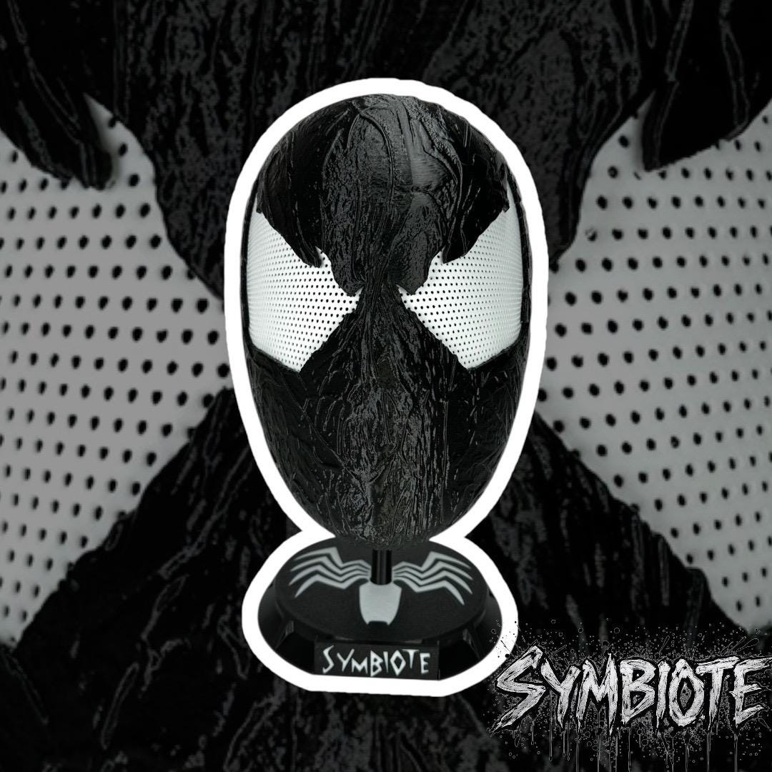 3D Printed Symbiote Spider-man Helmet: Cosplay Mask, Collectible - Etsy