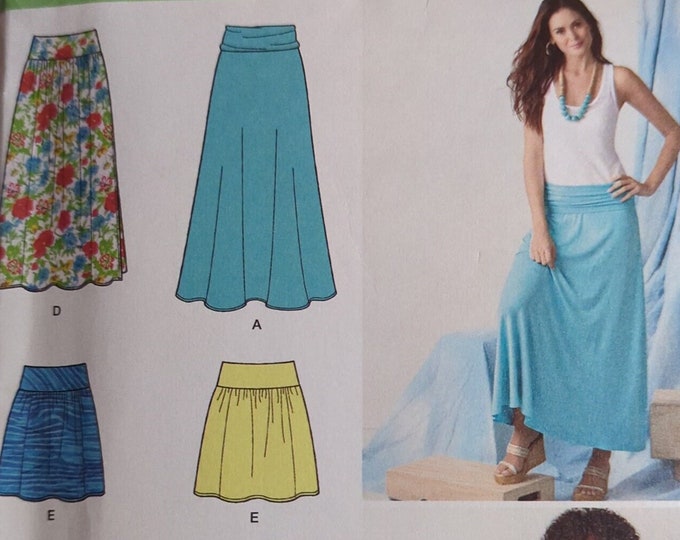 SIMPLICITY 1616 UNCUT Sz 14-22 Easy to Sew Knit and Woven Skirts With ...