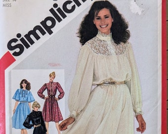 SIMPLICITY 6241 Size 12 Bust 34 Bride Bridesmaid Dress Gown Puffed ...