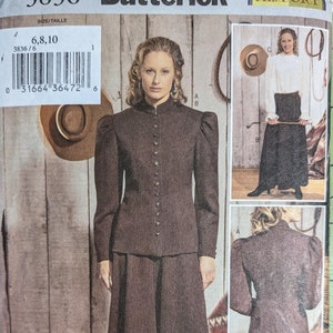 BUTTERICK 3836 UNCUT Size 6-10 Making History Jacket and Split Riding ...