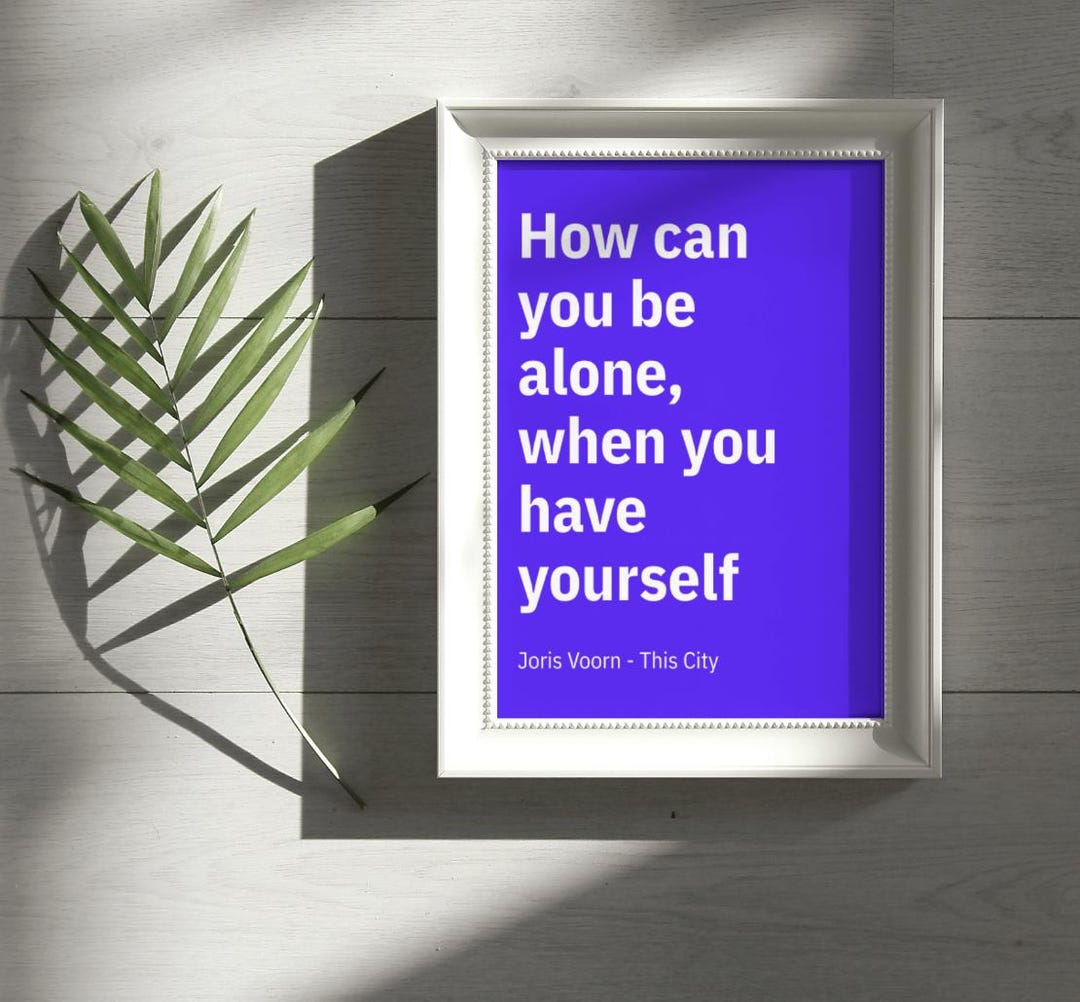 Not Alone Poster/print Inspired by the Joris Voorn Track - Etsy