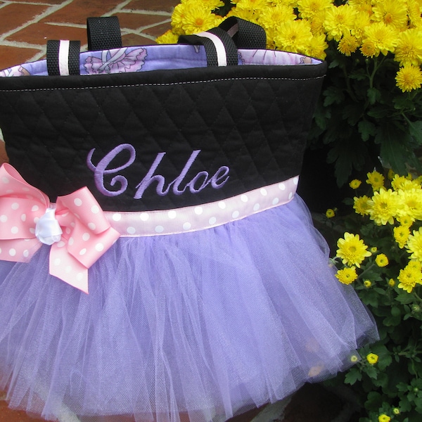 Personalized Blue Ballet Tutu Tote Bag - Etsy