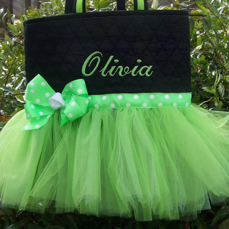 Personalized Green Ballet Tutu Bag - Etsy