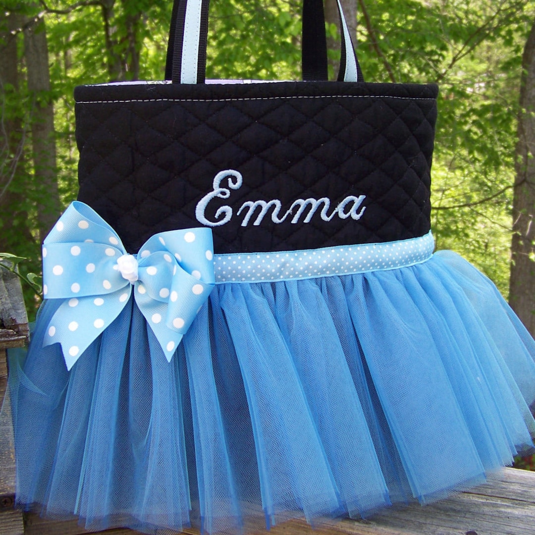 Personalized Blue Ballet Tutu Tote Bag - Etsy