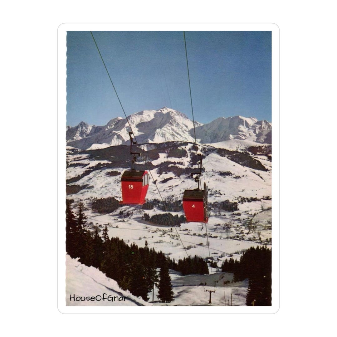 Vintage Ski Lift Sticker - Etsy