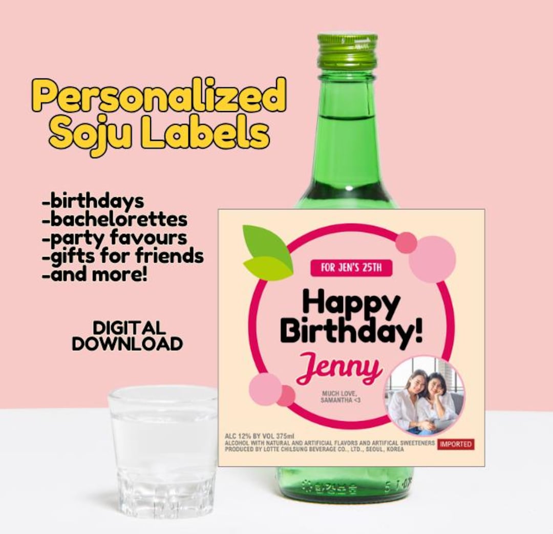 Personalized Soju Bottle Label (digital Download) - Etsy