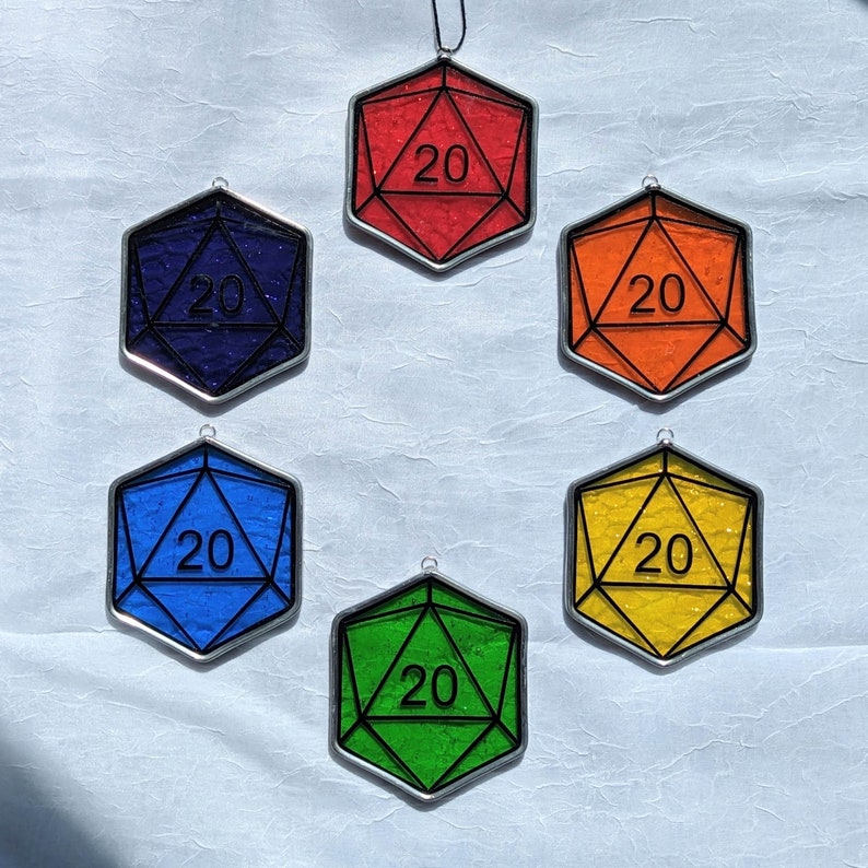 D20 Stained Glass Gamer Gift Dnd Gift Tabletop RPG - Etsy