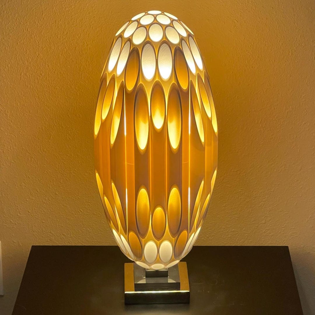 Luminária de mesa ou de chão Rougier Tube Recreation com base de níquel ...