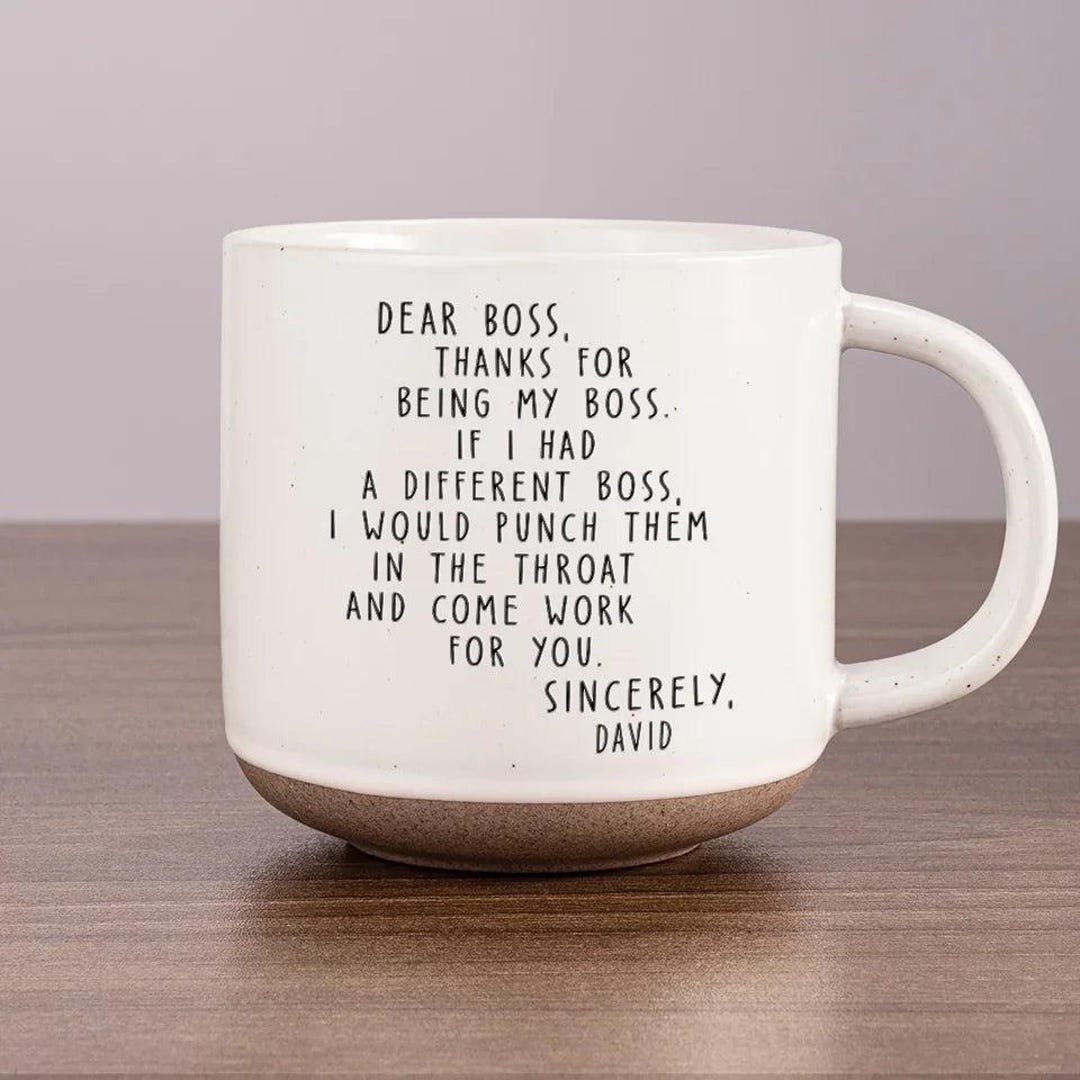 Dear Boss, Thanks for Being My Boss, Coworker Personalized Custom ...