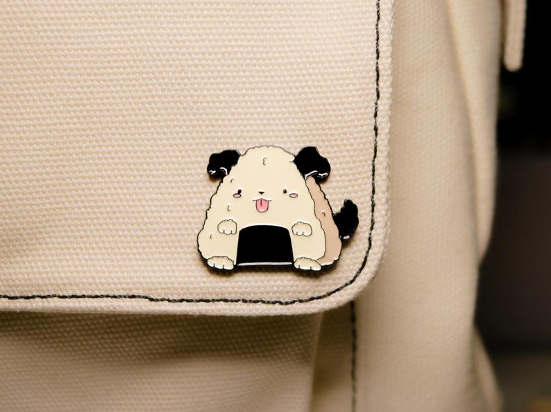 Rice Ball Onigiri Puppy Enamel Pins - Etsy