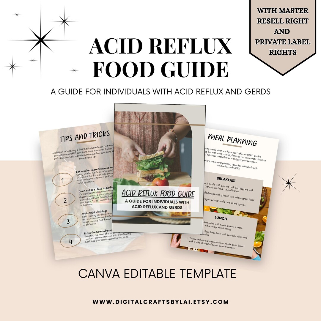 Acid Reflux Food Guide • Individual With Acid Reflux & Gerd's • Foods ...