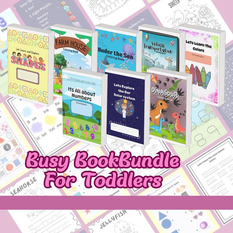 Editable Activity Book Template (busy Book Bundle for Kids: Colors ...