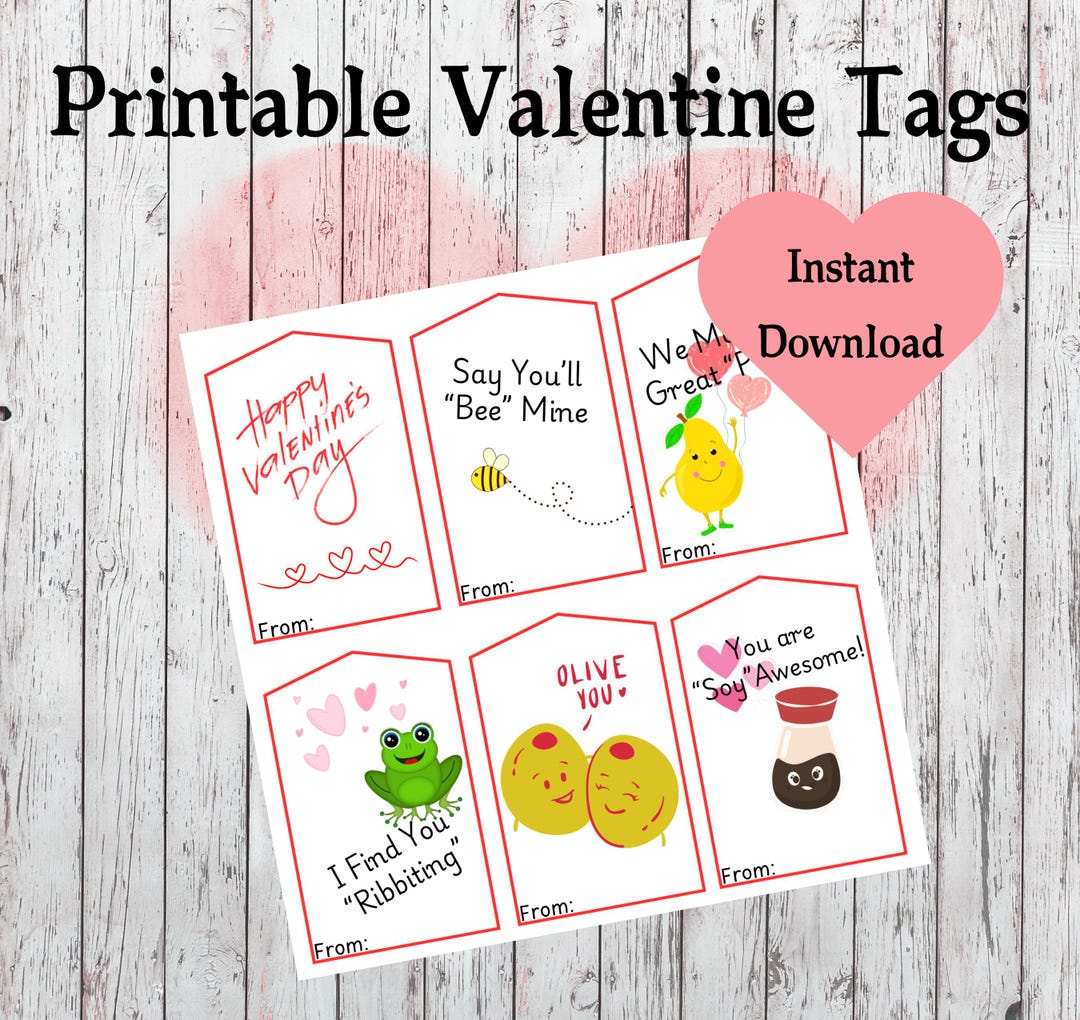 Adorable Valentine's Day Gift Tags to Make Your Presents Pop! - Etsy