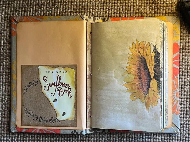Sunflower Duo Junk Journal - Etsy