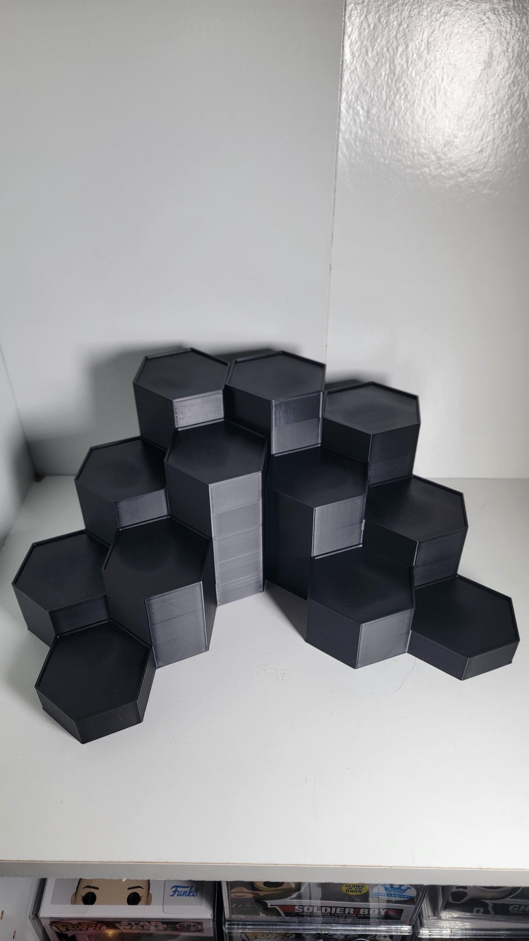 Hexagon 3D Printed Figure Stand - Etsy
