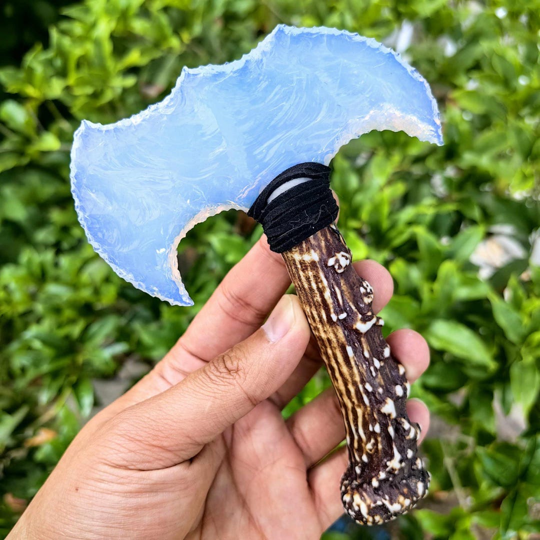 Opal Crystal Axe Healing Stones Chakra Stone Decor Natural Gemstone ...