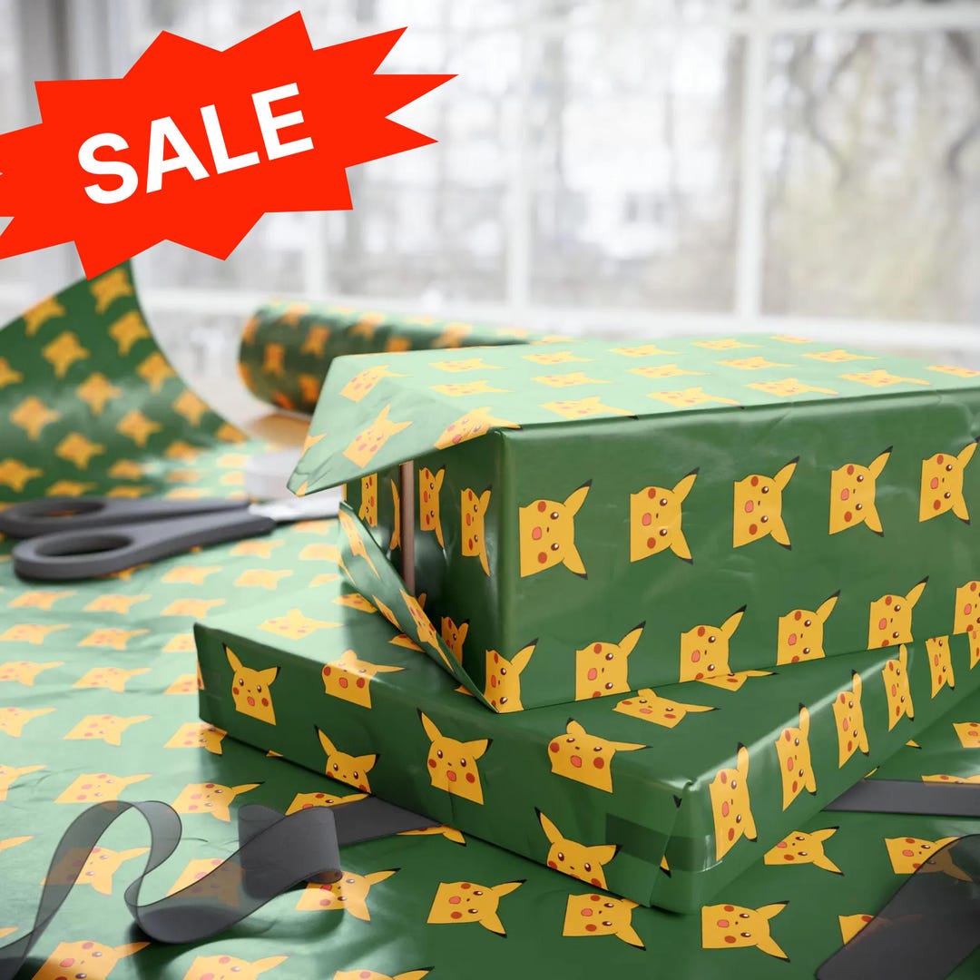 Fun and Whimsical Surprised Pikachu Meme Wrapping Paper Perfect for ...