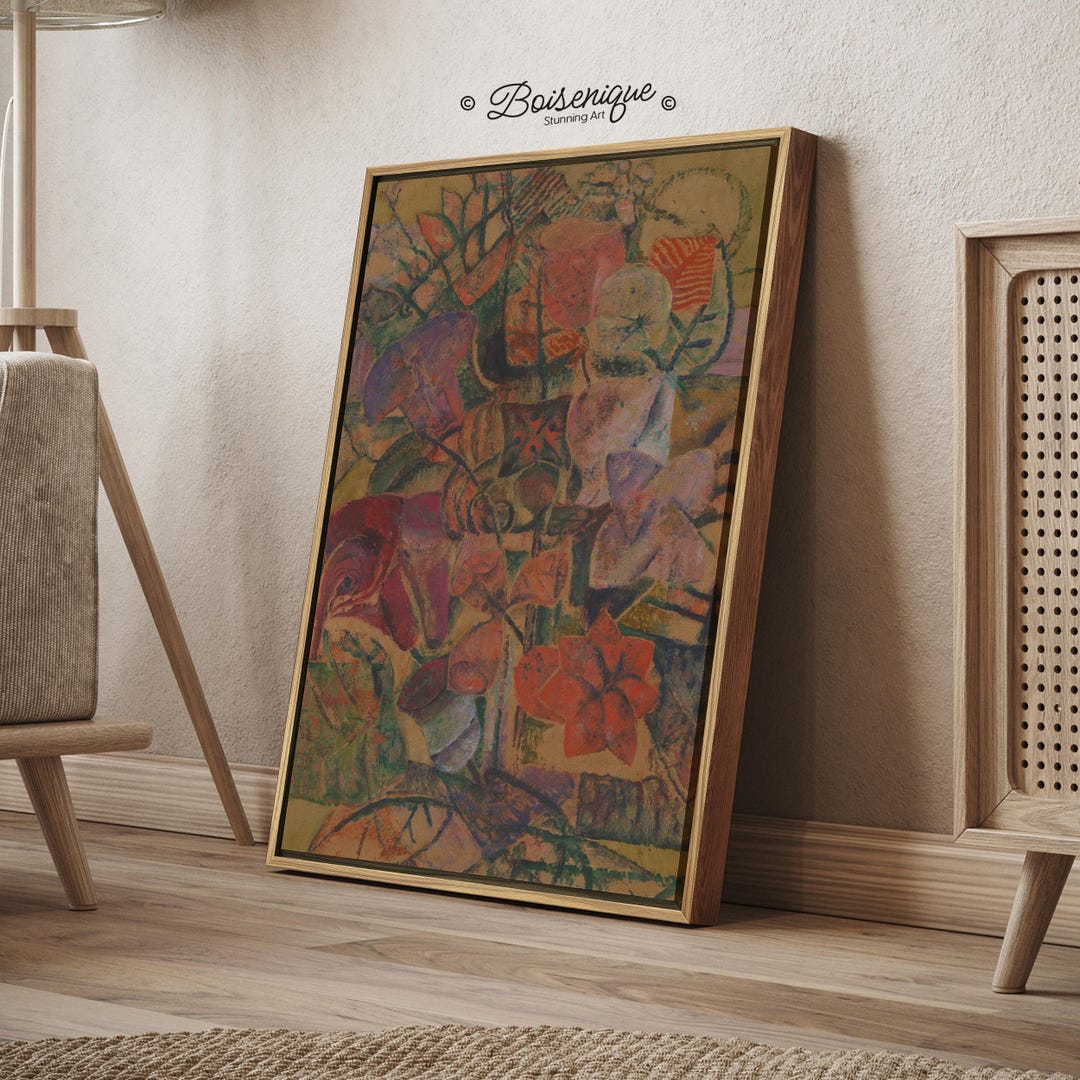 Vintage Botanical Print | Abstract Framed Canvas Wall Art - Etsy