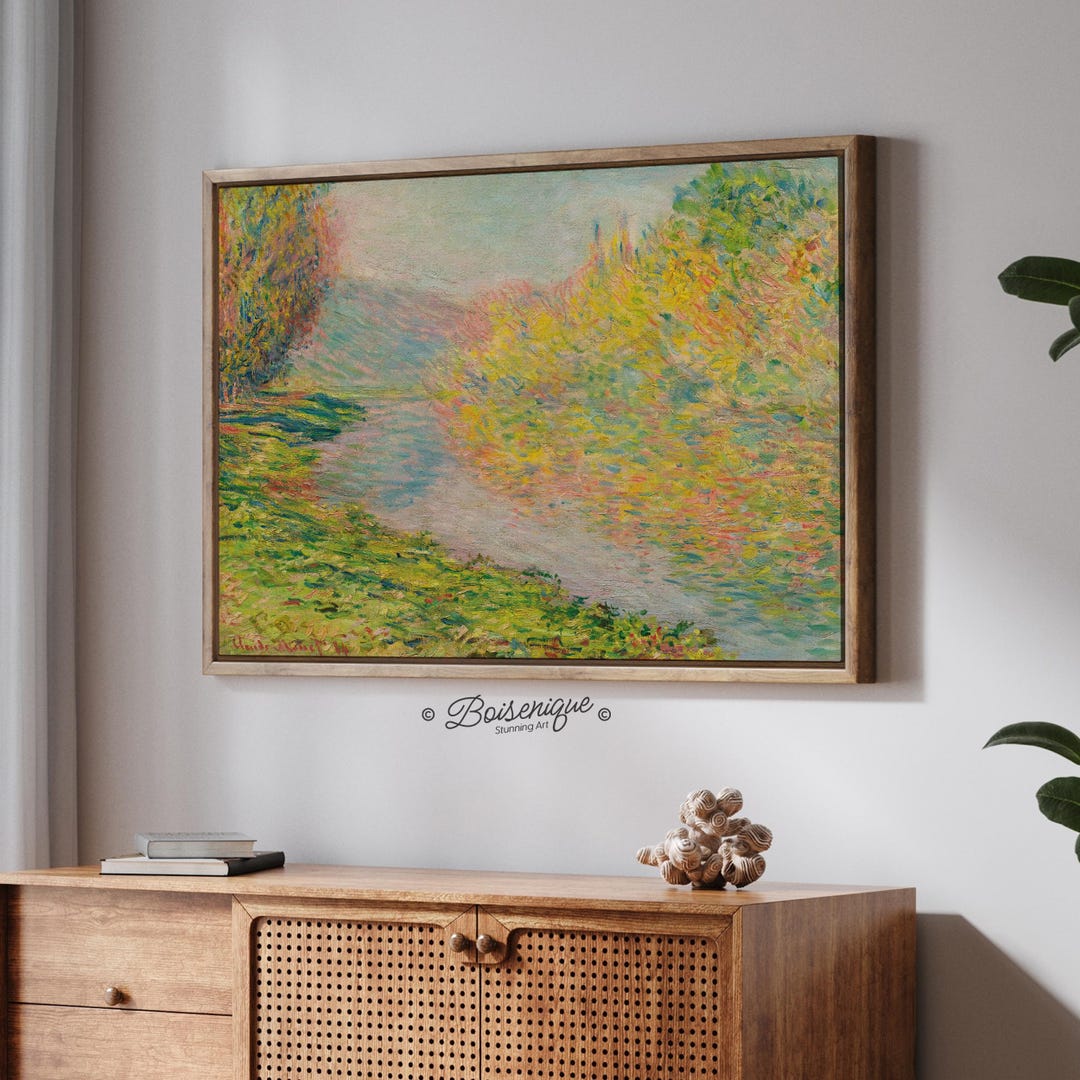 Claude Monet 'automne À Jeufosse' Framed Canvas Print: Vintage ...