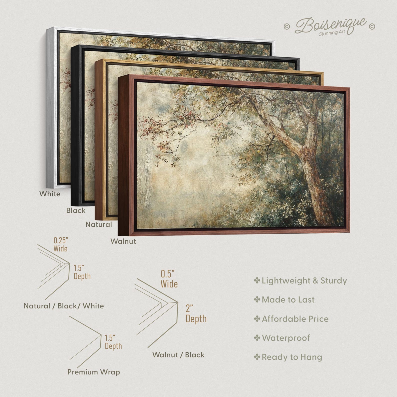 Rustic Tree Print | Vintage Woodland Landscape for Cozy Wall Decor - Etsy
