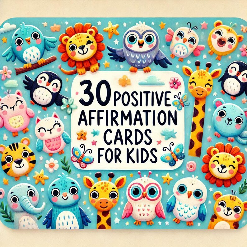 Kids Affirmation Cards | Printable Positive Mindset (digital Download ...