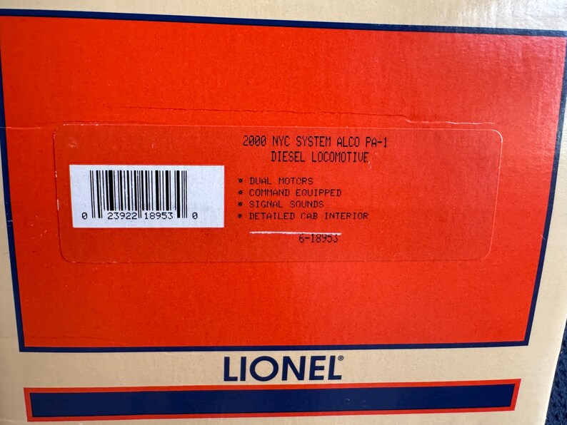 Lionel 6-18953 2000 NYC System Alco PA-1 Diesel Locomotive LN - Etsy
