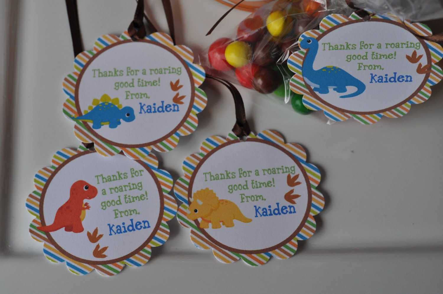 Dinosaur Favor Tags, Dinosaur Party, Dinosaur Theme Favor Tags, Set of ...