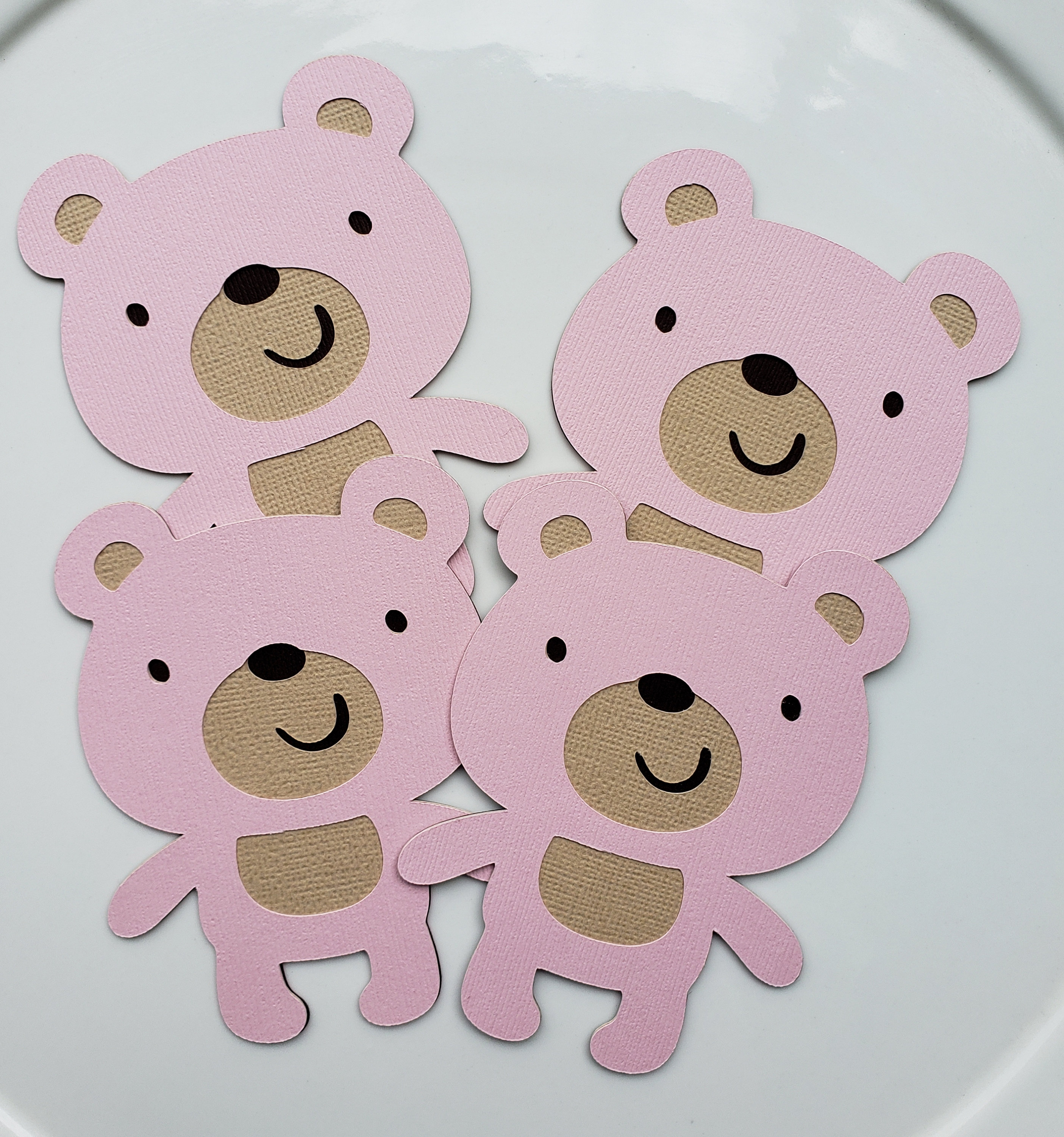 Teddy Bear Cut Outs Pink Teddy Bear Die Cuts Teddy Bear | Etsy
