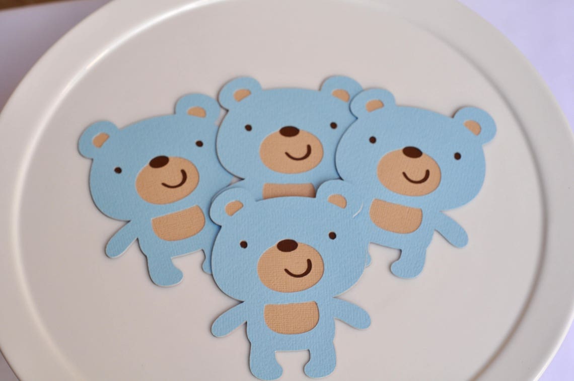 Teddy Bear Cut Outs Blue Teddy Bear Die Cuts Teddy Bear - Etsy