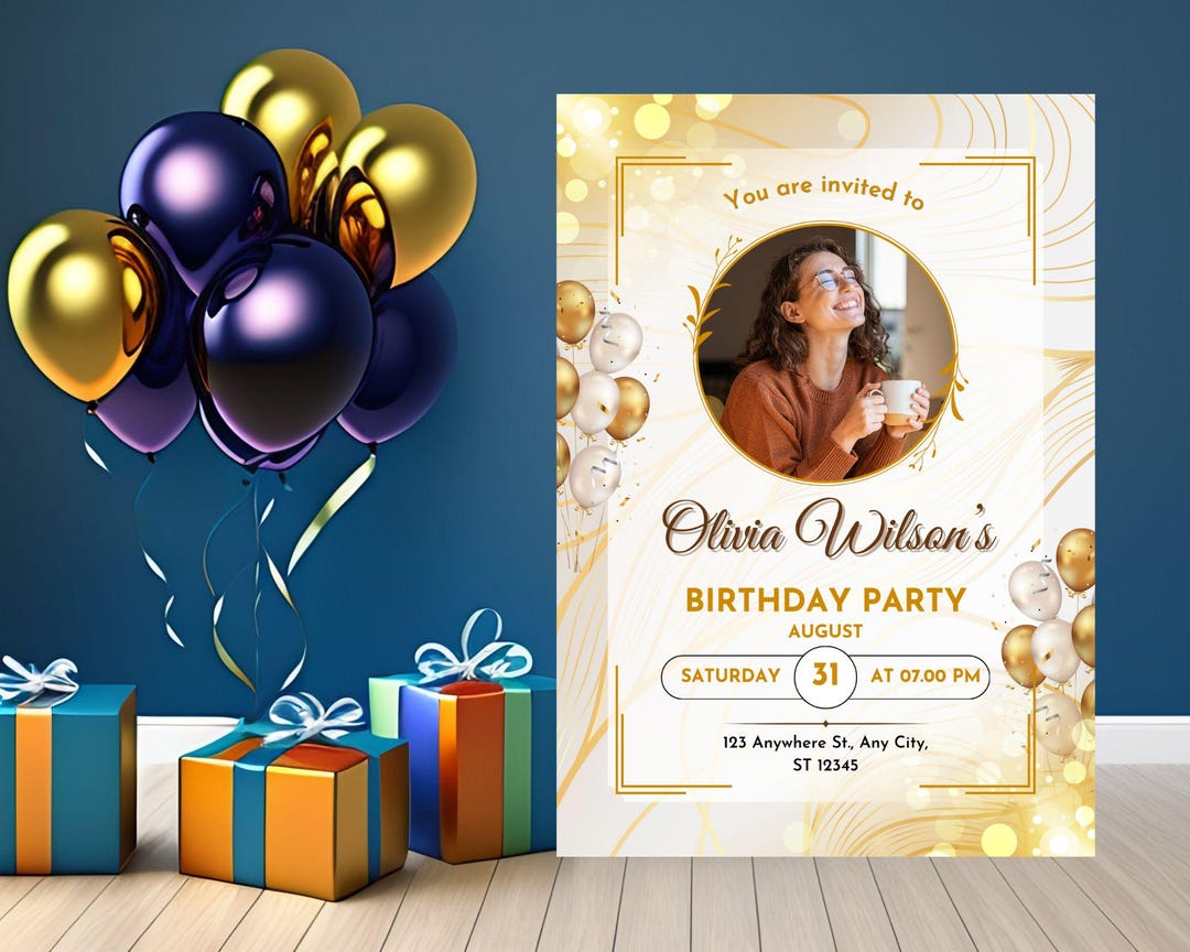 Editable Birthday Card Design Downloadable & Customizable Template for ...