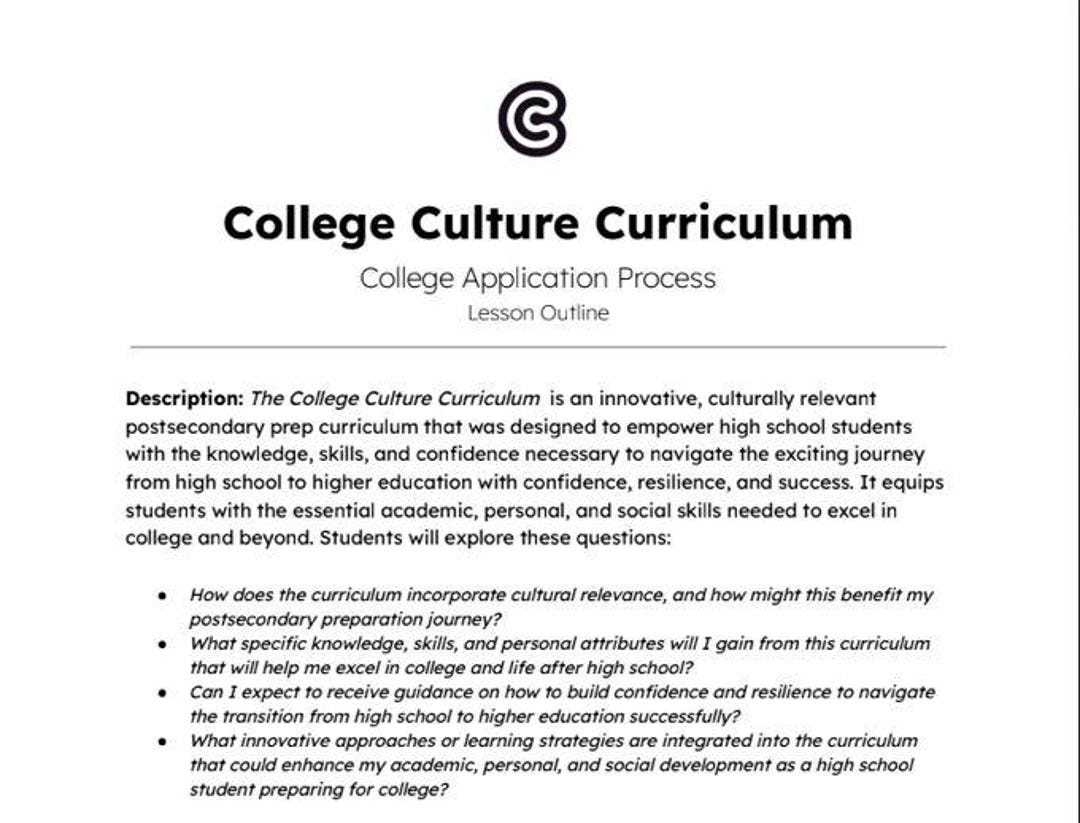 College Prep Curriculum: College Application Process Lessons - Etsy