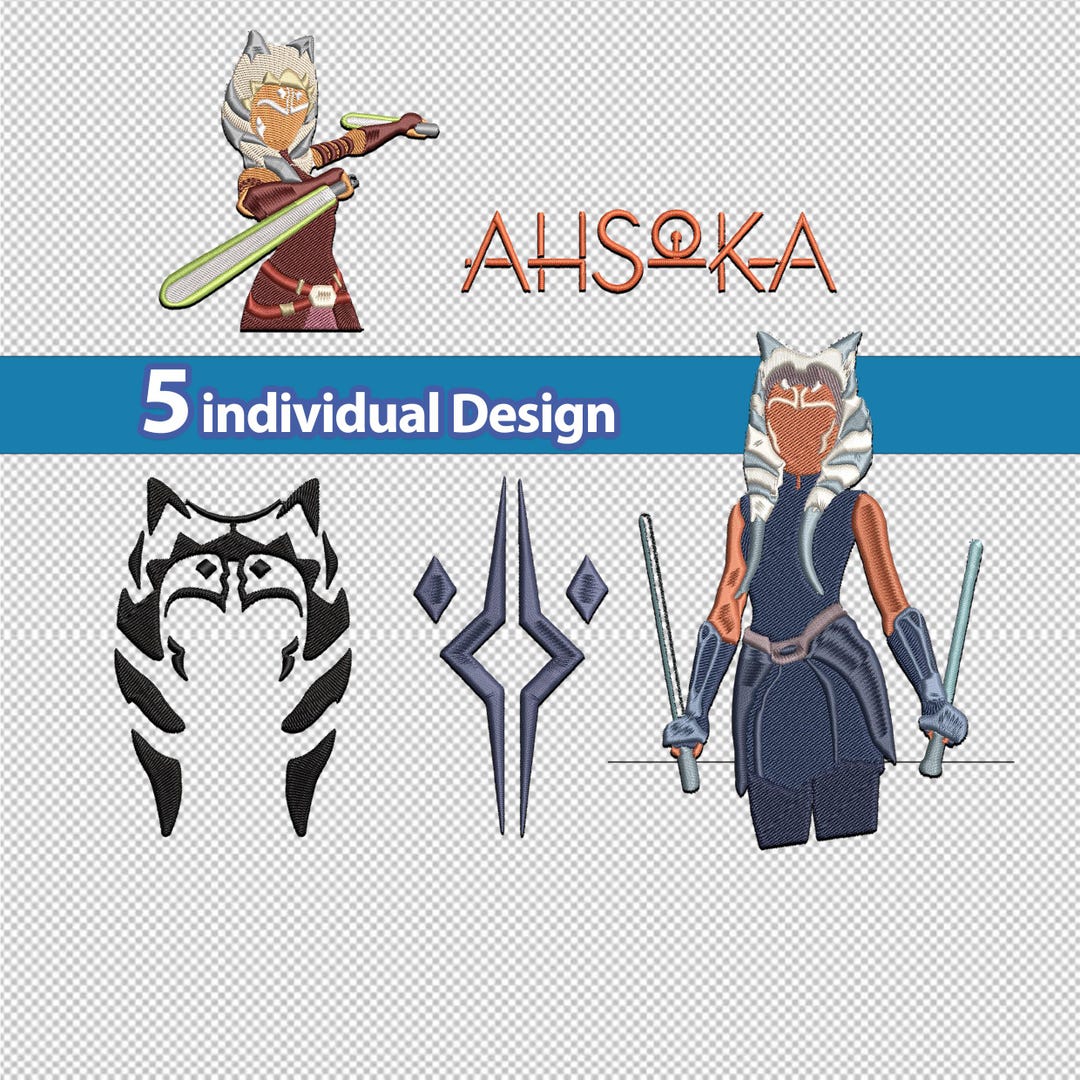 Ahsoka Individual Patterns Star Machine Embroidery Pattern Digital ...