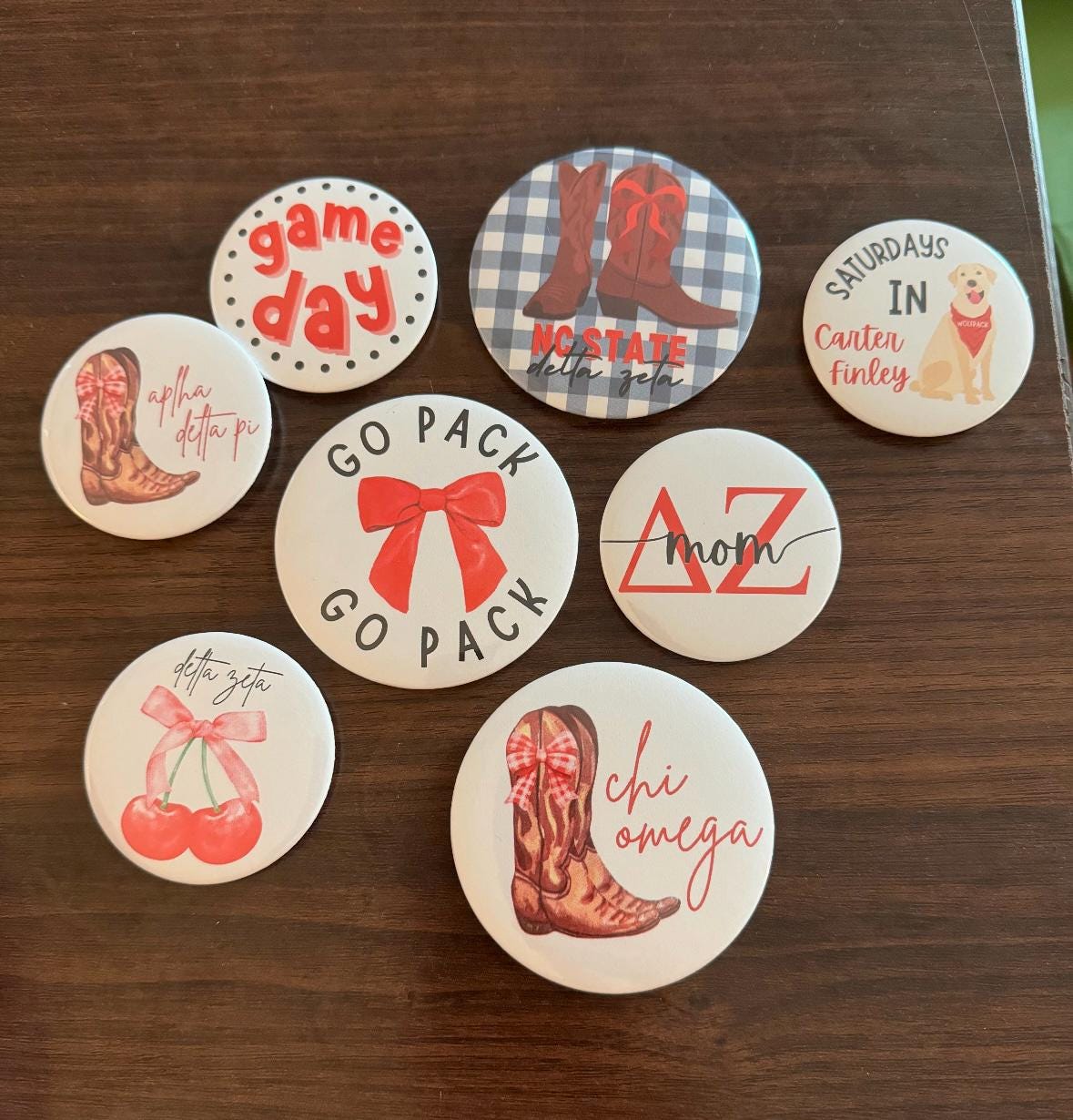 Custom Gameday Pins / Gameday Buttons / Gameday Pins / Custom Pins - Etsy