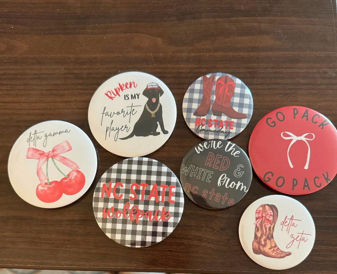 Custom Gameday Pins / Gameday Buttons / Gameday Pins / Custom Pins - Etsy