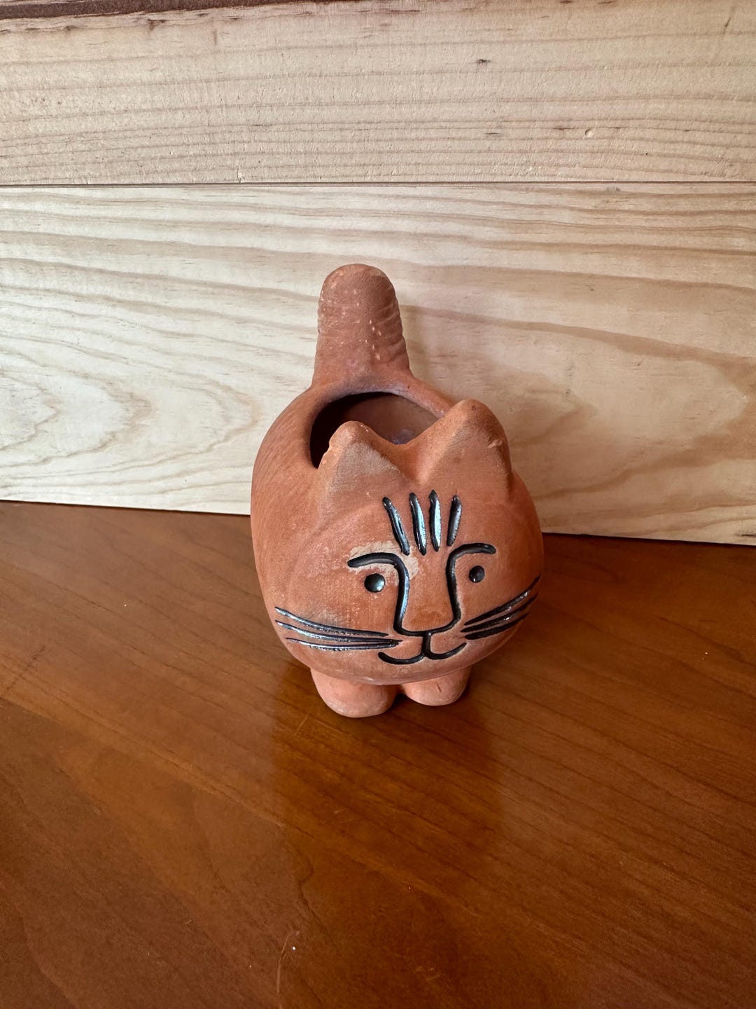Lisa Larson Style Car Planter Terracotta Felix the Feline 5 Inches Tall ...