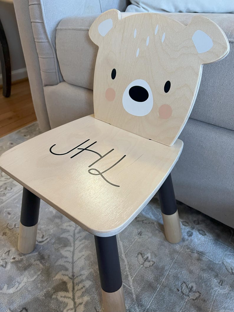 Personalized Kids Bear Chair - Customized Childrens Furniture, Nursery ...